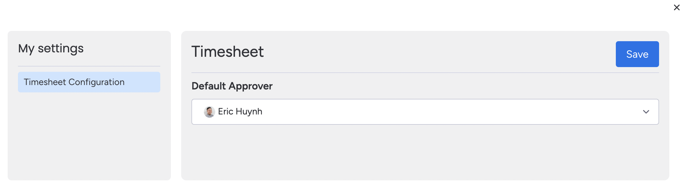 My TimeSheet Configuration